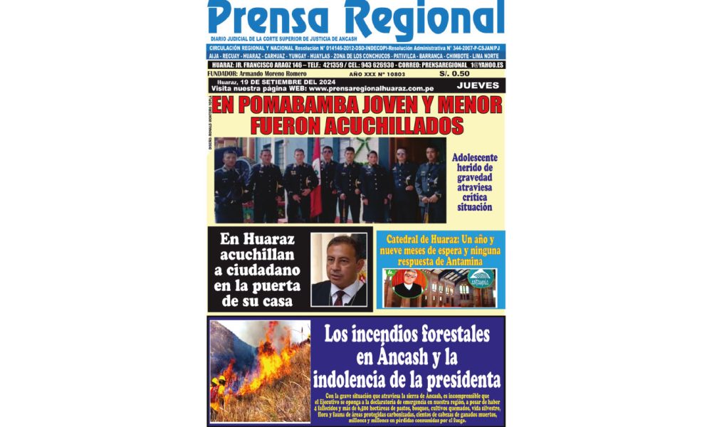 Jueves 19 de Setiembre del 2024 – Prensa Regional