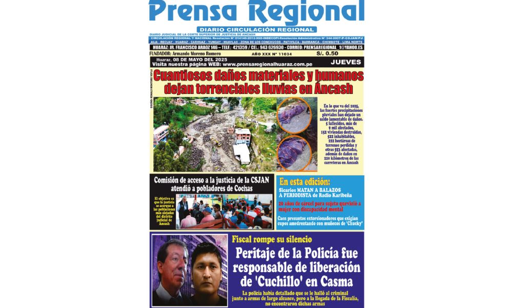 Jueves 08 de Mayo del 2025 – Prensa Regional