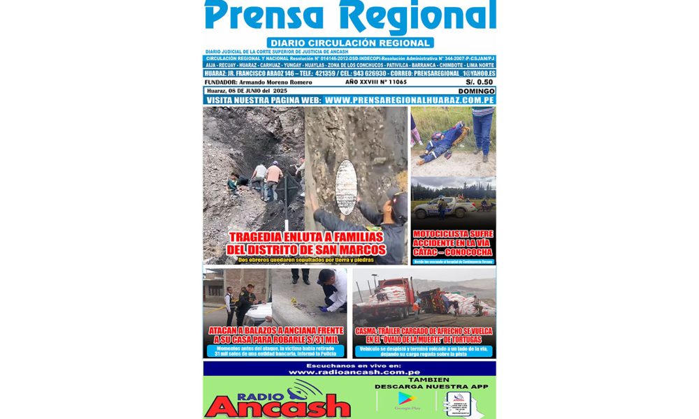 Domingo 08 de Junio del 2025 – Prensa Regional